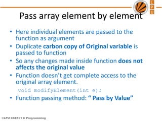 Array and functions | PPT