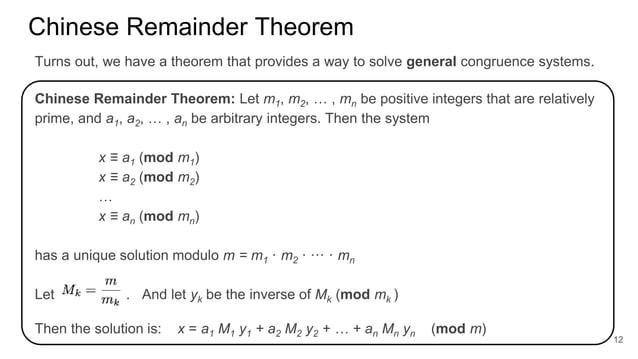 CSE1107 Chinese Remainder Theorem in Discrete Mathmatics.pptx