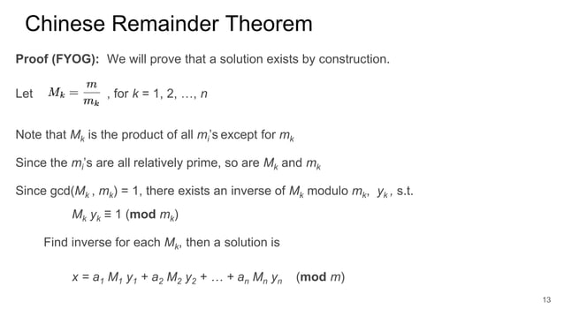 CSE1107 Chinese Remainder Theorem in Discrete Mathmatics.pptx