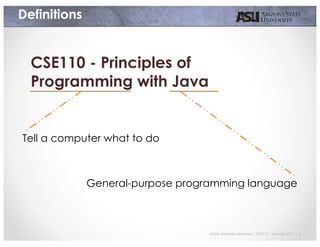 201707 CSE110 Lecture 01 | PDF