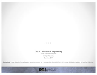 201707 CSE110 Lecture 05 | PPT