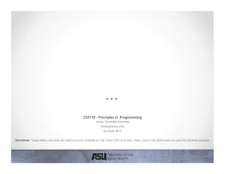 201707 CSE110 Lecture 13 | PDF