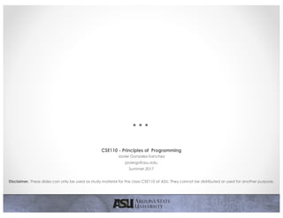 201707 CSE110 Lecture 15 | PDF