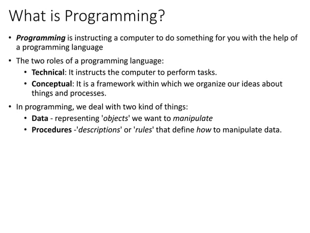 Cse115 Lecture02overviewofprogramming Ppt 