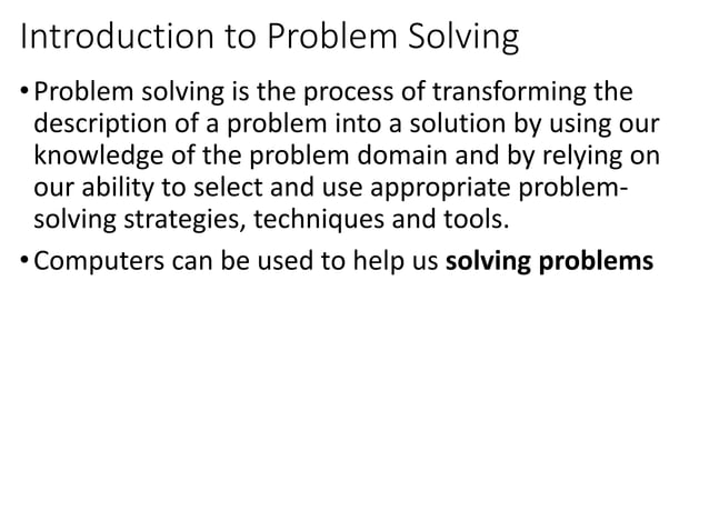 Cse115 lecture03problemsolving | PPT