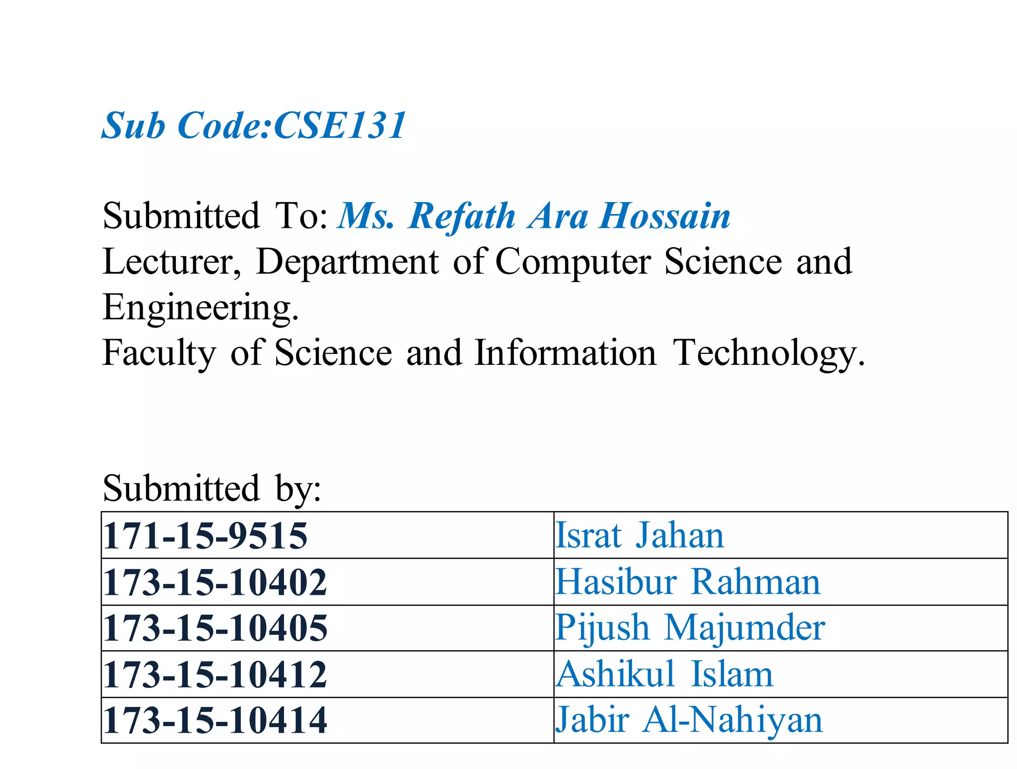 Discrete Mathematics Cse131 | DOC