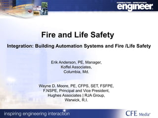 Fire and Life Safety: Integration: Building Automation Systems and Fire ...