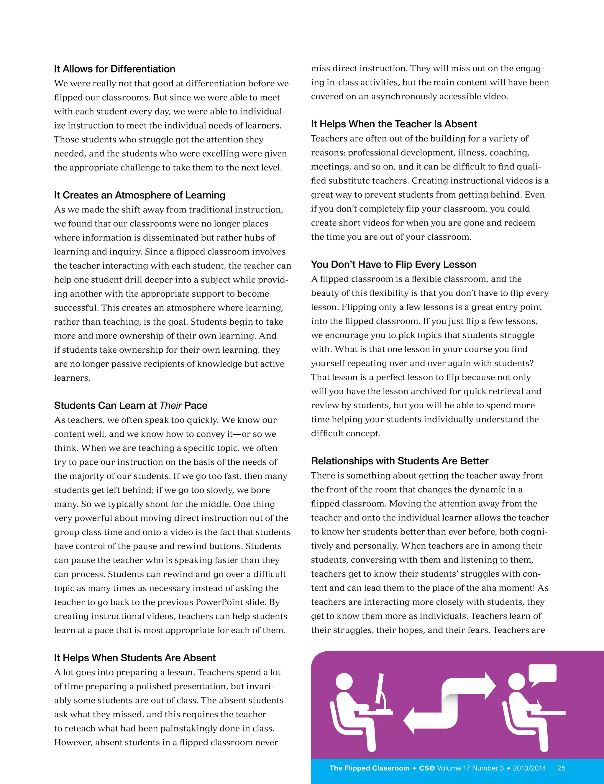 Cse17.3 bergmann - the flipped classroom | PDF
