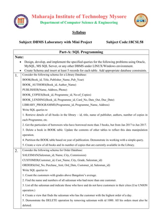 Database management system lLABMANUALpdf | PDF