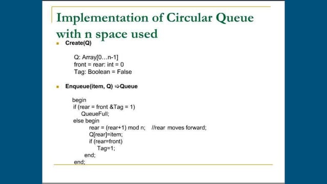 Circular Queue | PPTX