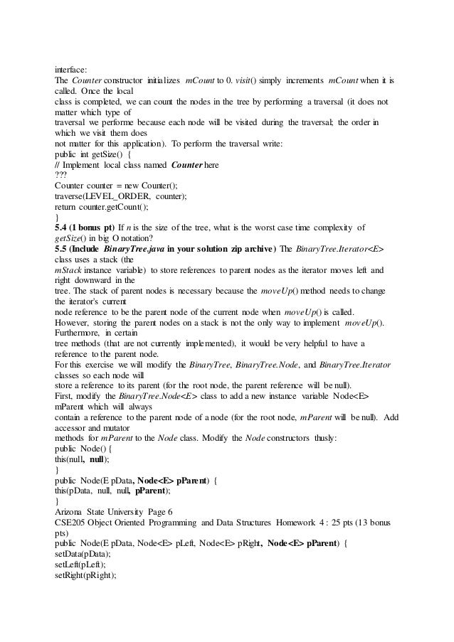 Cse205 Object Oriented Programming And Data Structures Homework 4 Com…