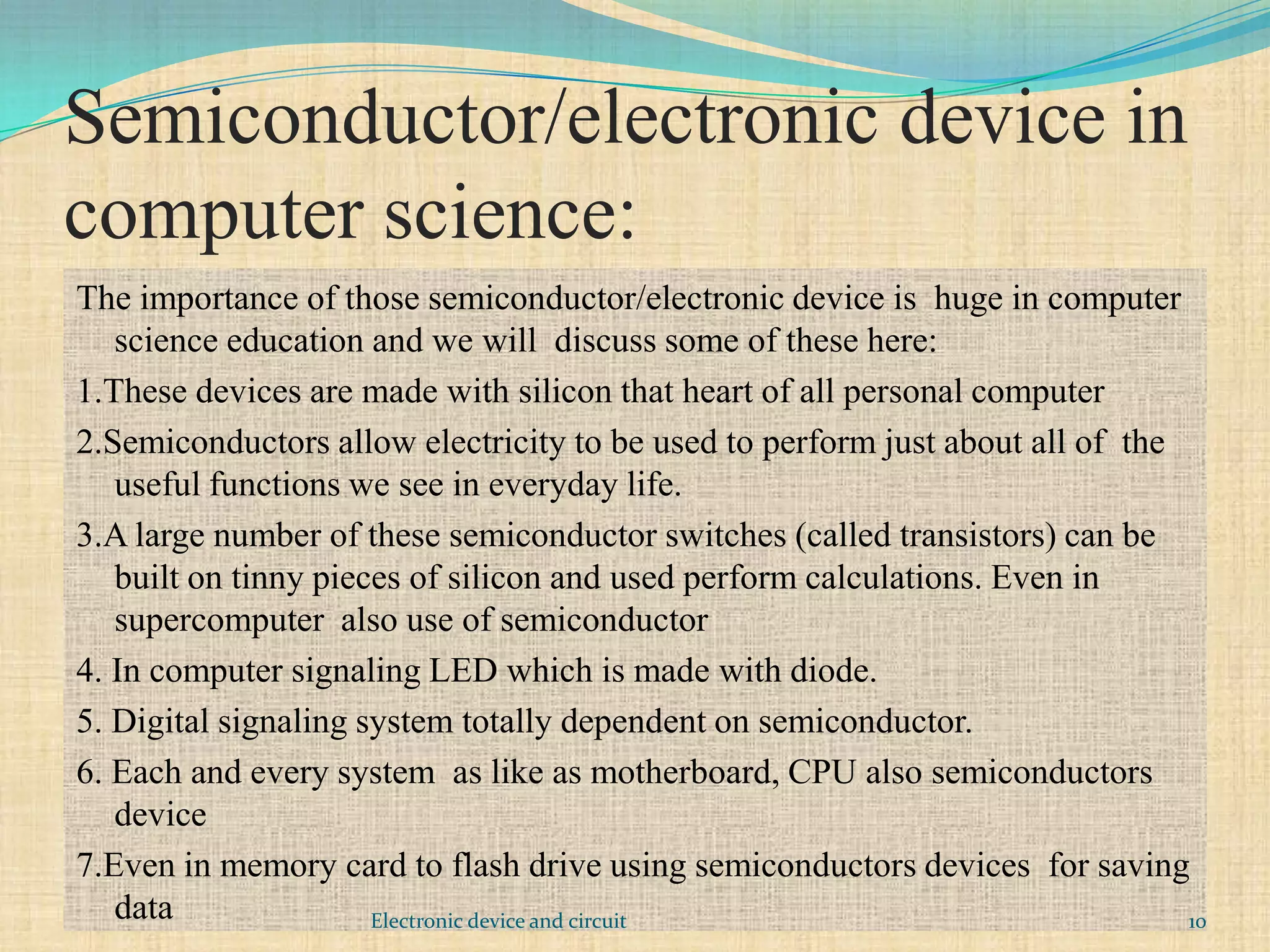 Electronic device and circuit presentation | PDF