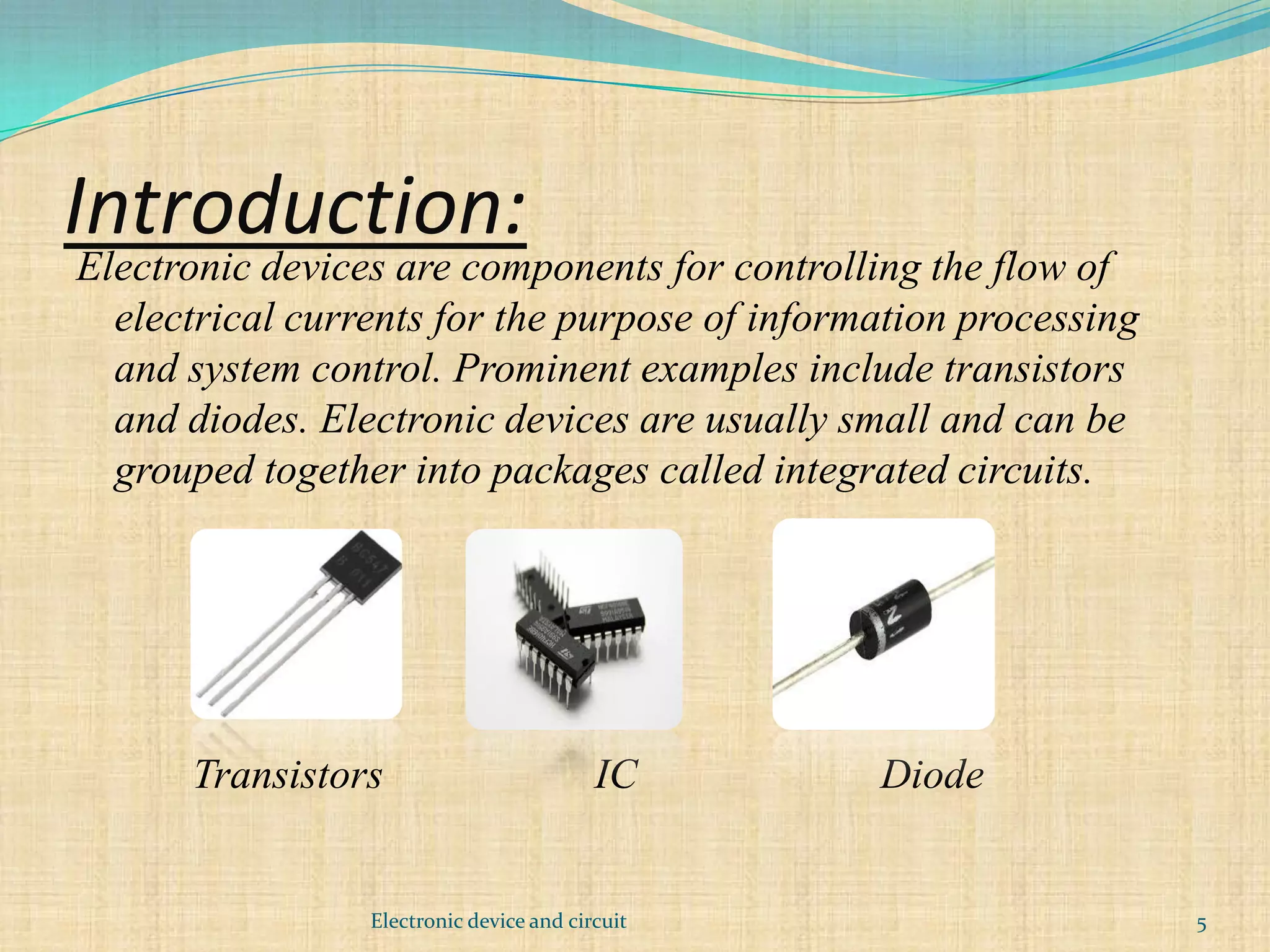 Electronic device and circuit presentation | PDF