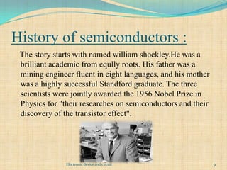 Electronic device and circuit presentation | PDF