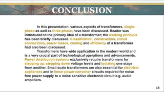 A Presentation on Single Phase and Three Phase Transformers | PPT