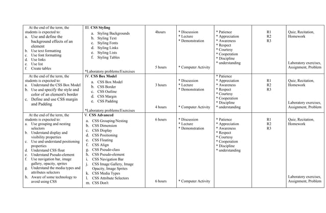 CSE 312 web programming | DOC | Web Design and HTML | Internet