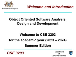 CSE3203_ 2023 Welcome and Introduction.pptx
