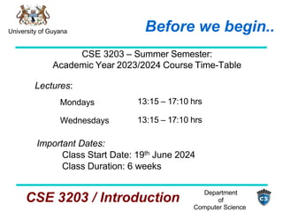 CSE3203_ 2023 Welcome and Introduction.pptx