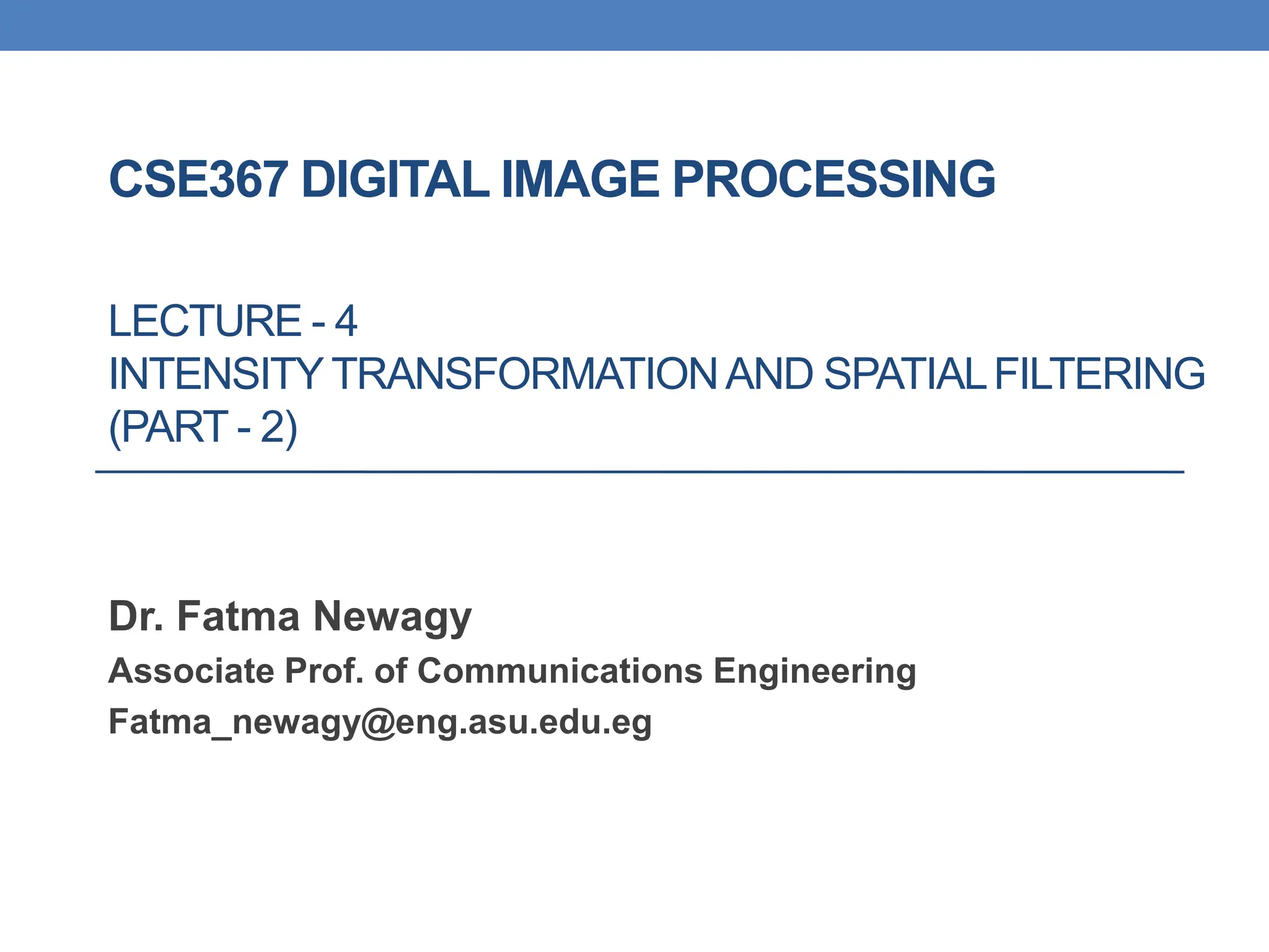 Cse367 Lecture Image Sinal Processing Lecture Ppt