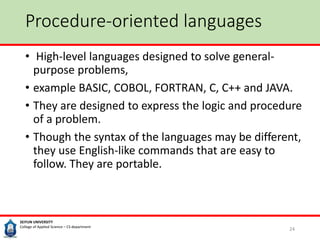 ESSENTIAL of (CS/IT/IS) class 05 (Software concepts) | PPTX | Programming Languages | Computing