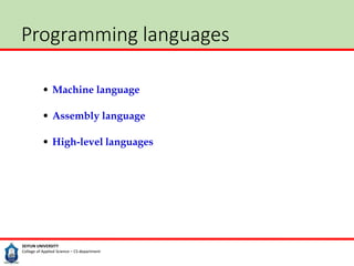 ESSENTIAL of (CS/IT/IS) class 05 (Software concepts) | PPTX | Programming Languages | Computing