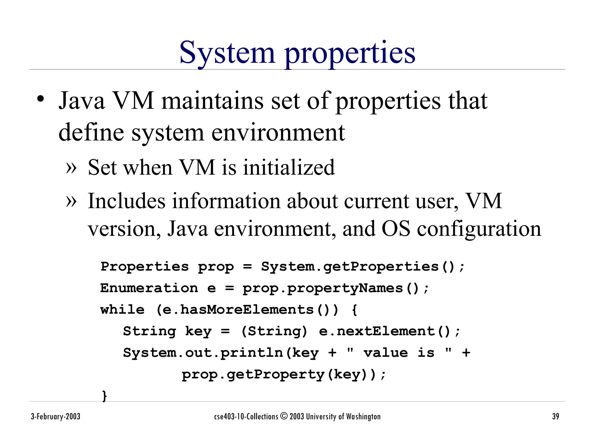 cse403-10-Collections- iNTRODUCTION TO FRAMEWORK | PPT