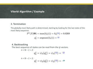 Hidden Markov Model - The Most Probable Path | PPTX