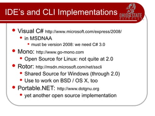 CSharp_01_CLROverview_and Introductionc# | PPT