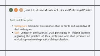 CSE498 - Professional Ethics in Computing | PPT