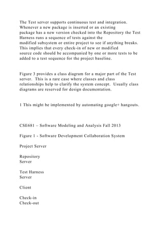 CSE681 – Software Modeling and Analysis Fall 2013 Project .docx