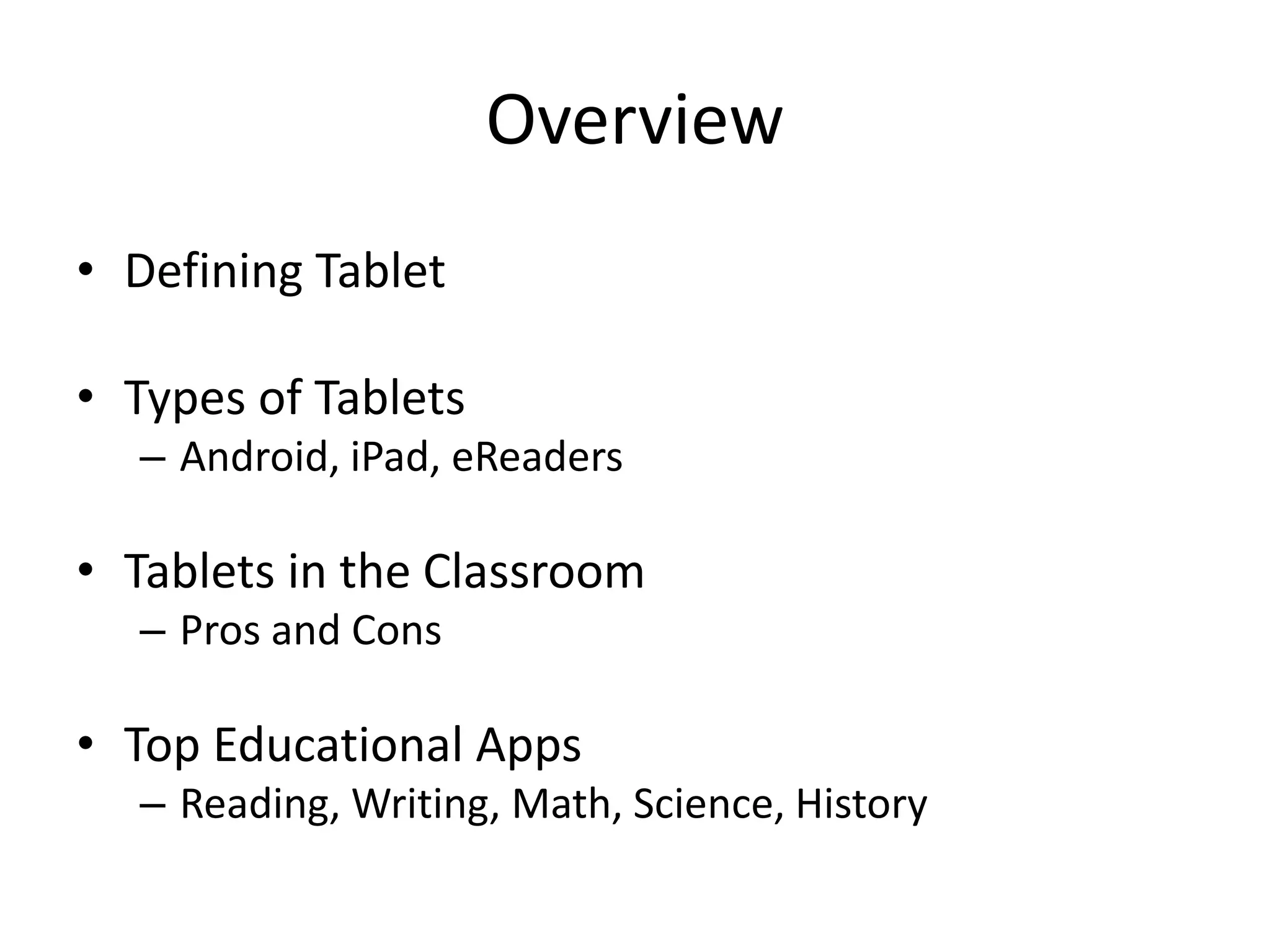 Techy Teachers: Tablets 101 | PPT