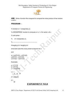 Cse 7 softcomputing lab | PDF