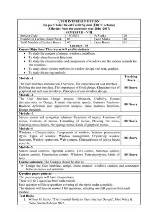 Cse 8th sem syllabus | PDF