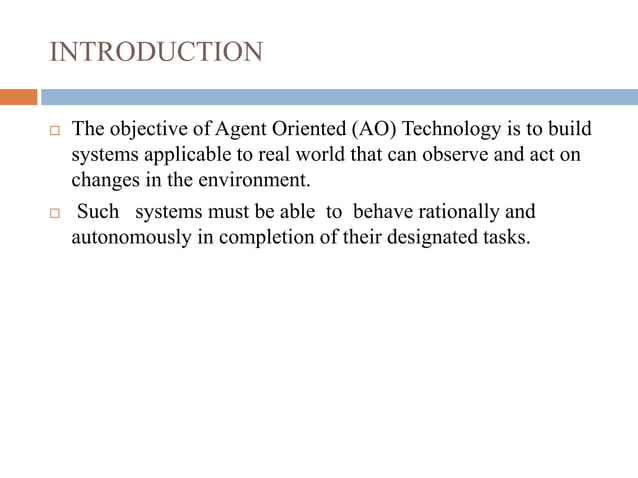 Agent Oriented Programming PPT | PPTX