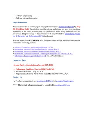 2nd International Conference on Computer Science, Engineering and ...