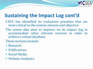 The Impact Log: A Communications Monitoring Tool | PPTX