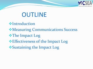The Impact Log: A Communications Monitoring Tool | PPTX