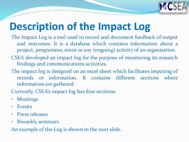 The Impact Log: A Communications Monitoring Tool