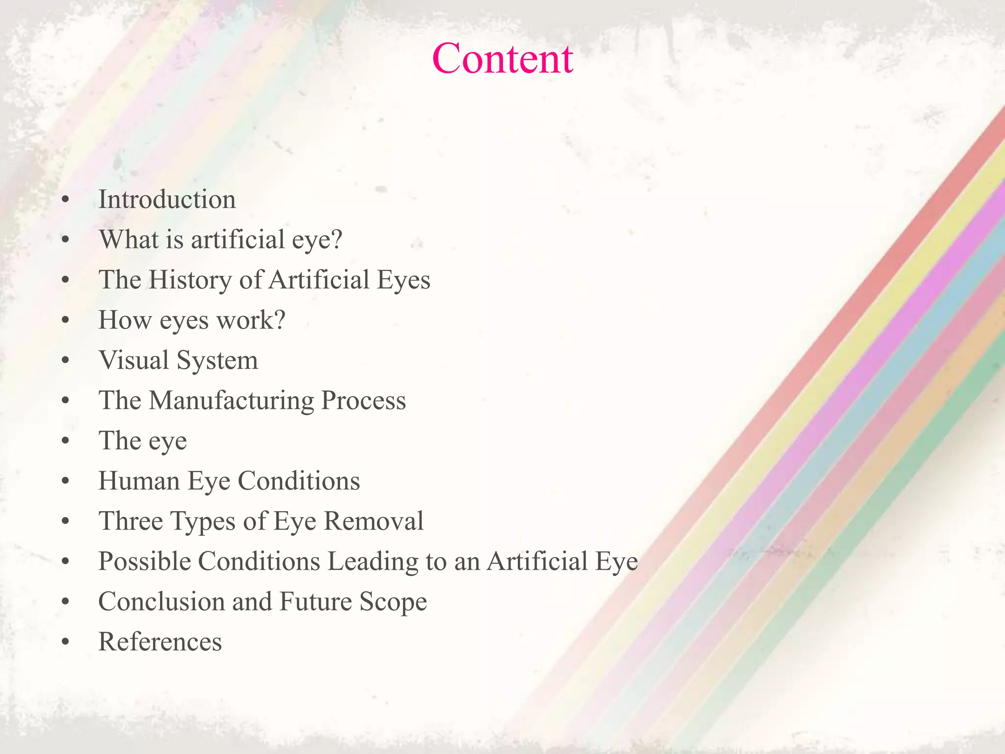 Artificial Eye PPT | PPTX