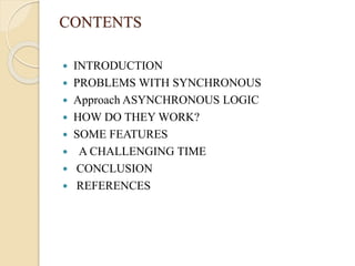 Asynchronous Chips ppt | PPTX