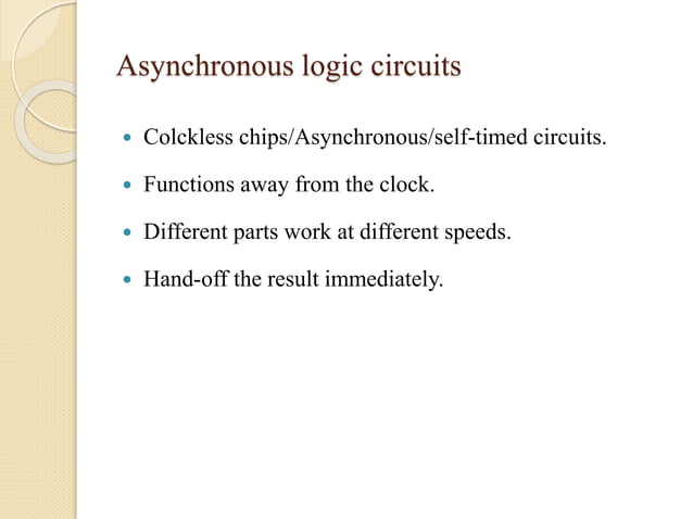 Asynchronous Chips ppt | PPTX | Technology & Computing