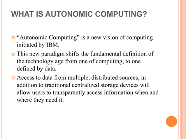 Autonomic Computing Ppt Pptx Computing Technology And Computing 4954