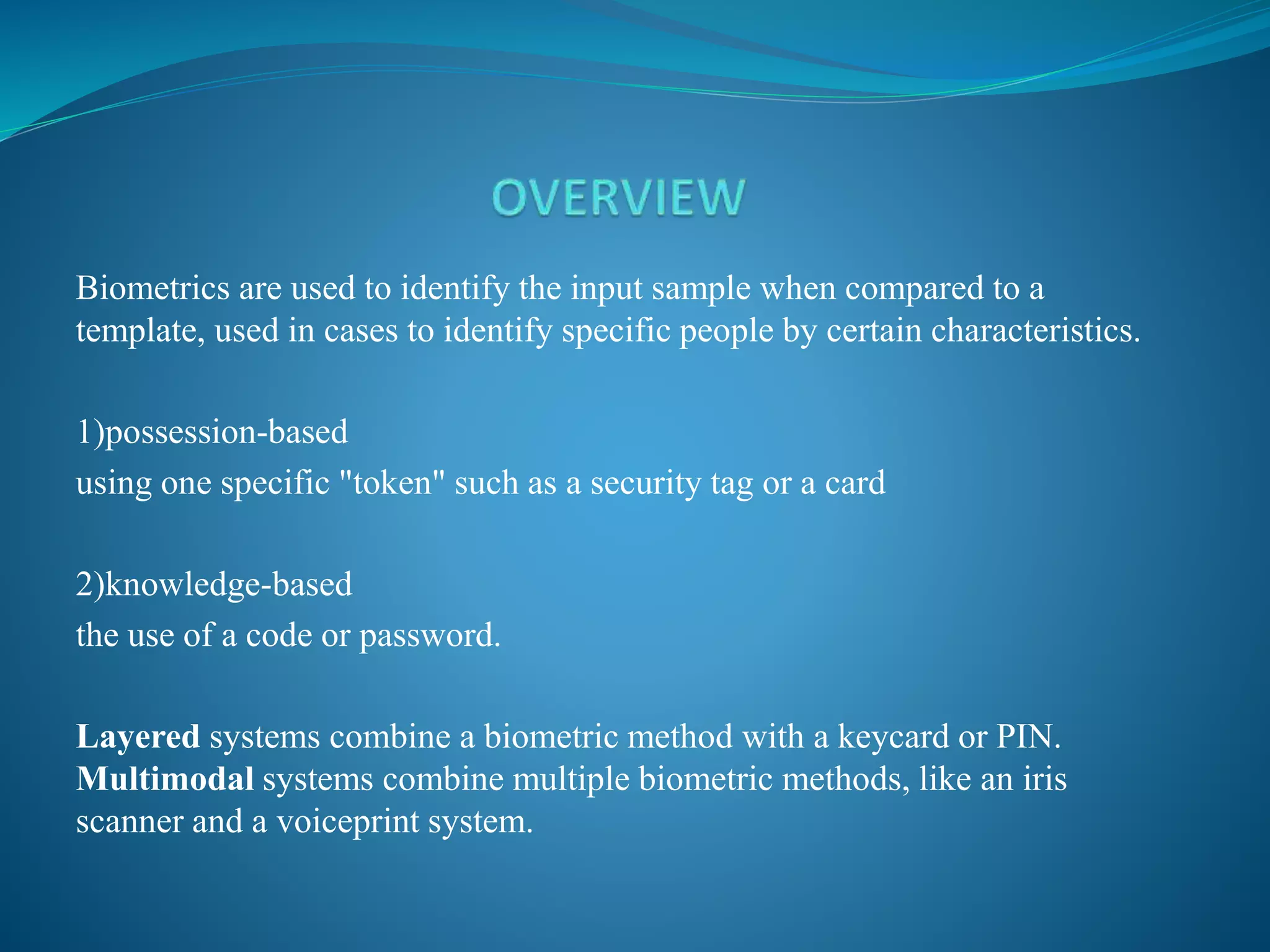 Biometric Security Systems ppt | PPTX