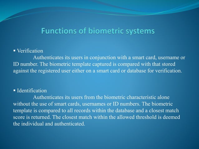Biometric Security Systems ppt | PPTX