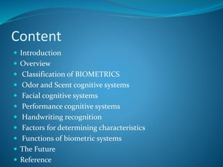 Biometric Security Systems ppt | PPTX