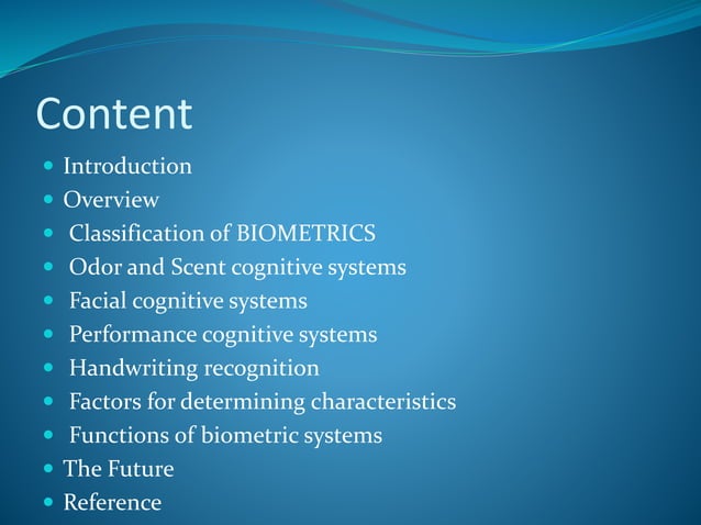 Biometric Security Systems ppt | PPTX