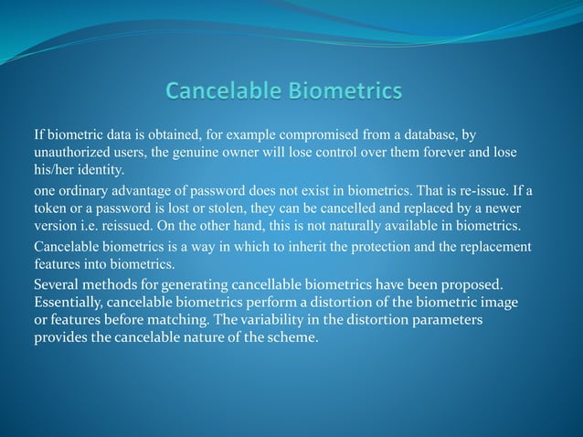 Biometric Security Systems ppt | PPTX