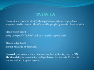 Biometric Security Systems ppt | PPTX