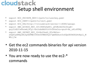 CloudStack EC2 Configuration | PPT | Cloud Computing | Internet