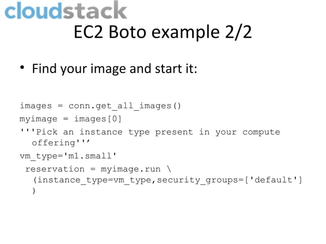 CloudStack EC2 Configuration | PPT | Cloud Computing | Internet